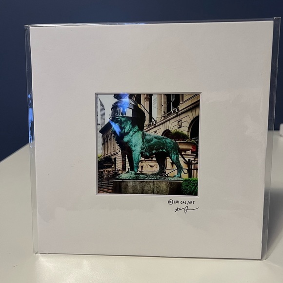 Art | Aic Lion Wearing Chicago Blackhawk Helmet By Chigalart 4x4 Photo ...